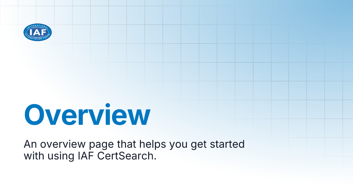 Overview | Accreditation Bodies