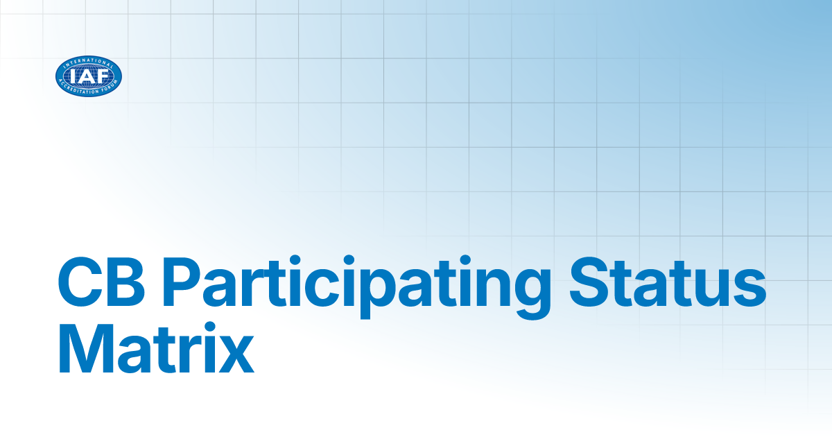 CB Participating Status Matrix | Accreditation Bodies