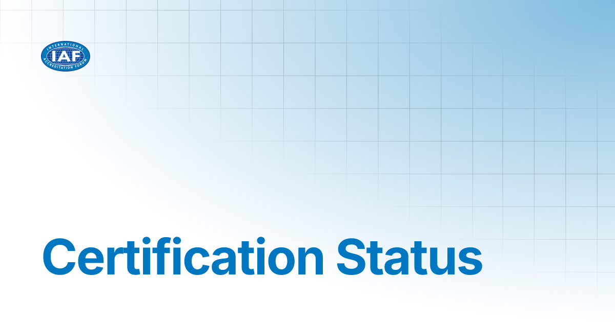 Certification Status | Accreditation Bodies