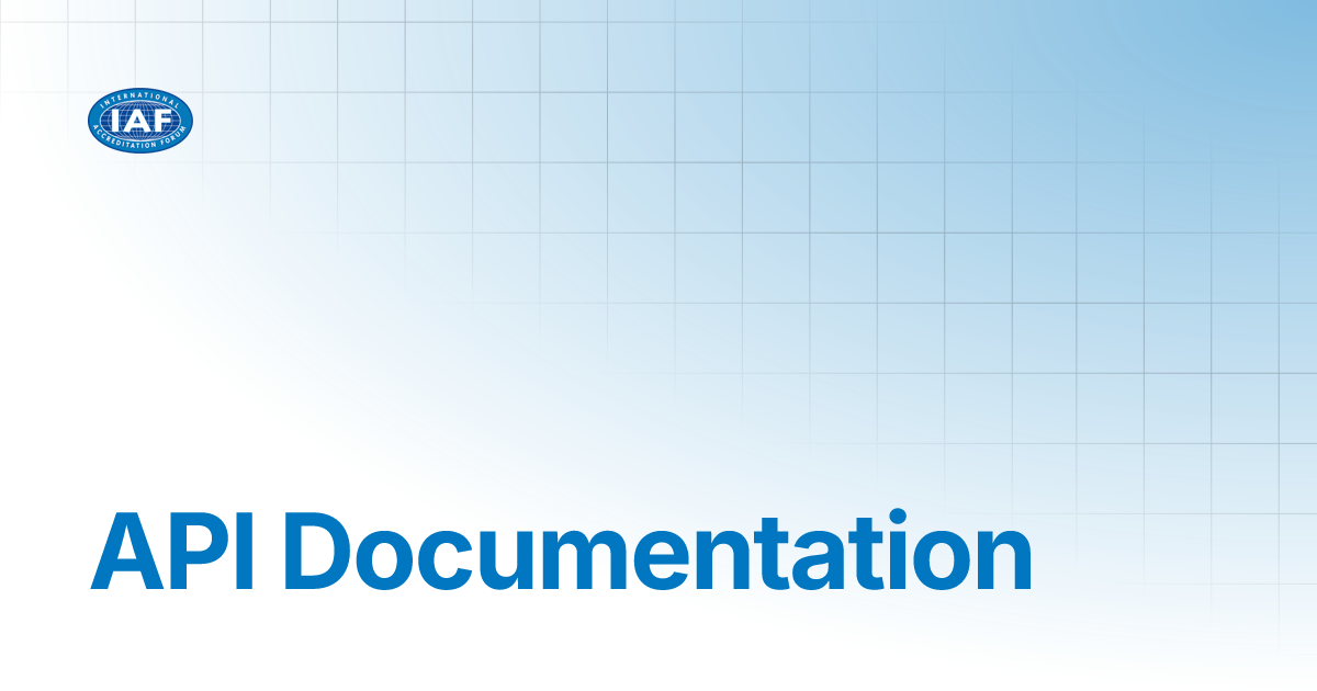 API Documentation | Accreditation Bodies