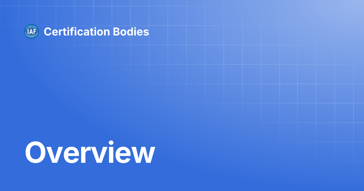 Overview | Japanese | Certification Bodies