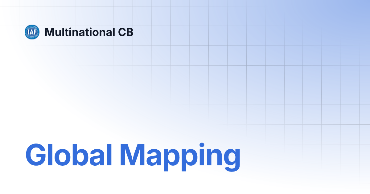 Global Mapping | Multinational CB