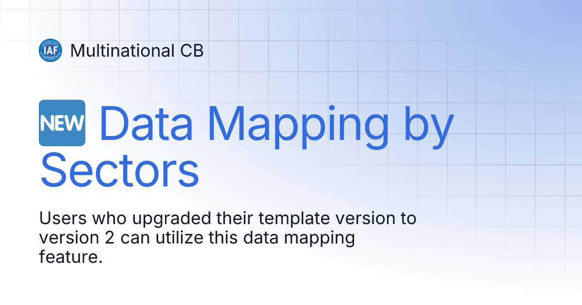 🆕 Data Mapping by Sectors | Multinational CB