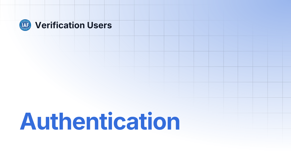 Authentication Verification Users